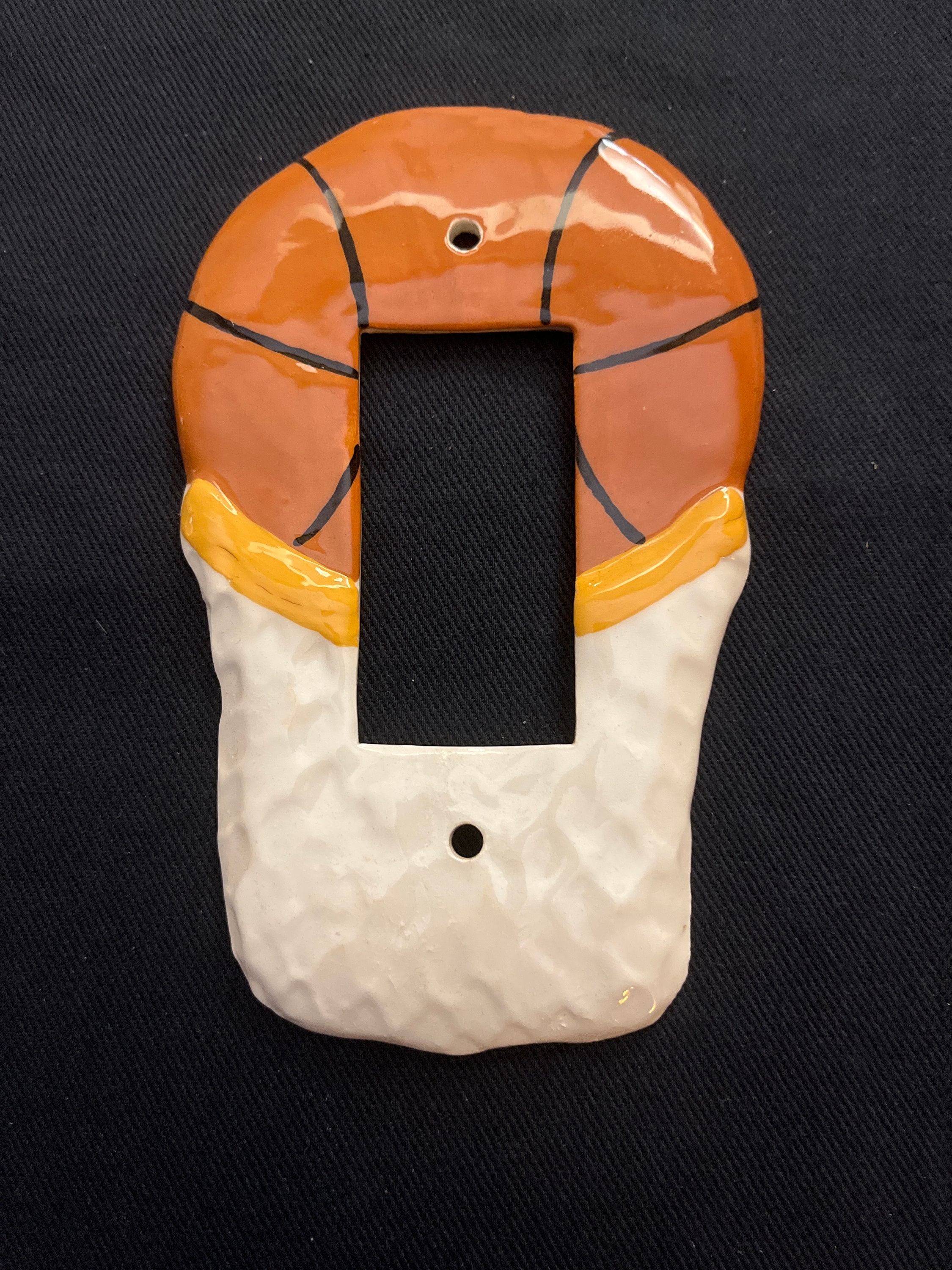 Basketball Handmade Basketball Ceramic Light Switch Cover: Sports Decor ...