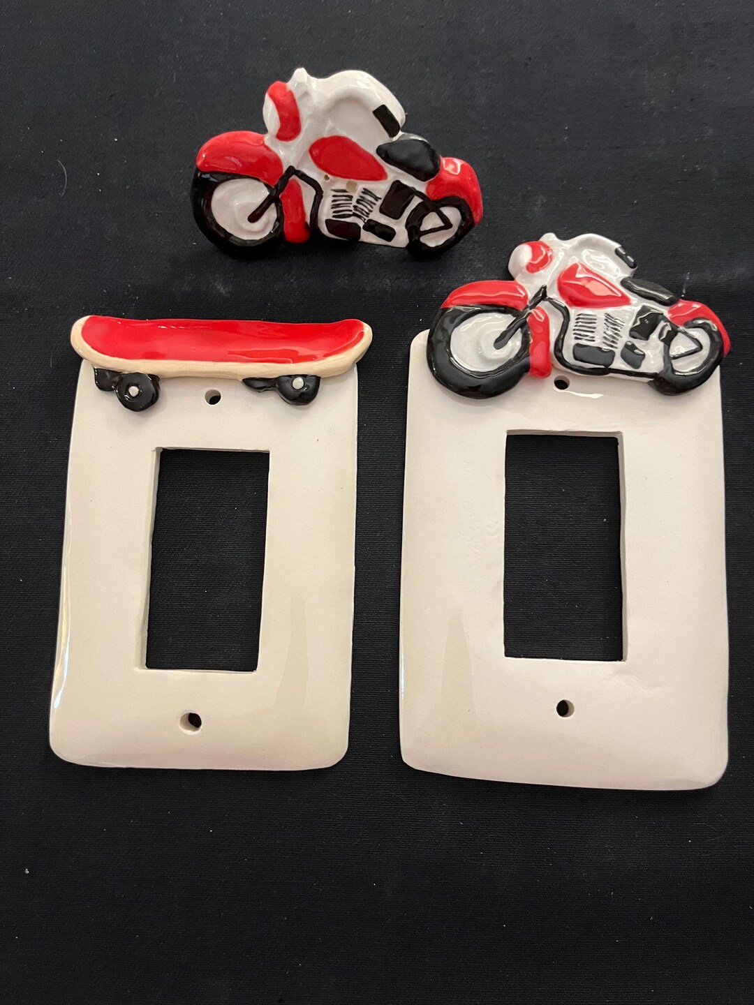 Skateboard or Motorcycle Light Switch Cover Switch Plate Switchplate 3D ...
