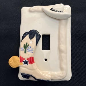 Cowboy Boot Light Switch Cover Switch Plate Switchplate 3D Outlet Plug ...
