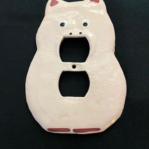 Pig Hand Painted Ceramic Pig Light Switch Cover: Farmhouse Decor - Etsy