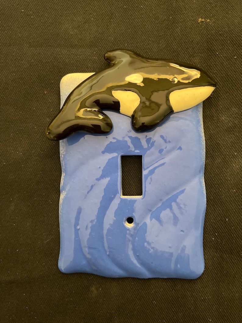 Whale Shark Handmade Ceramic Whale/shark Light Switch Cover - Ocean ...