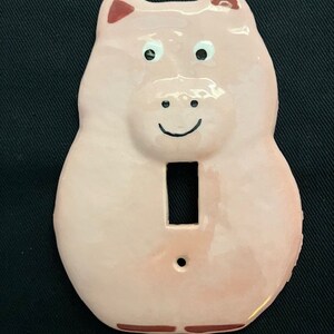 Pig Hand Painted Ceramic Pig Light Switch Cover: Farmhouse Decor - Etsy
