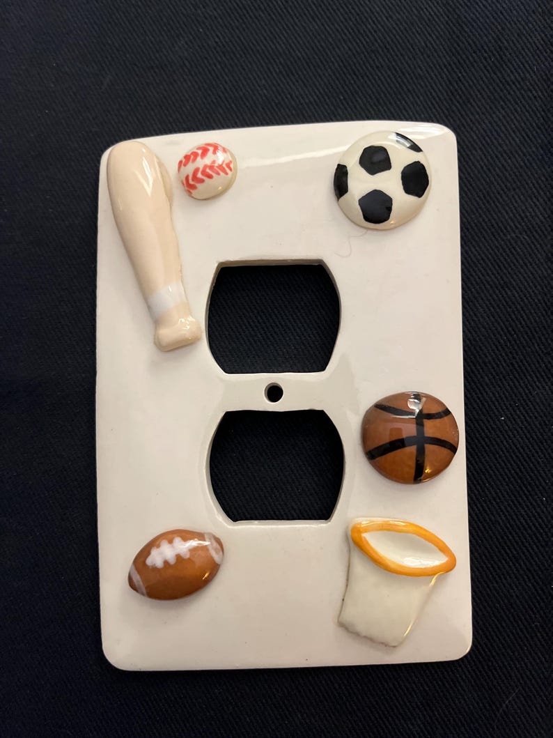 3D Sports Light Switch Cover Switchplate 3D Plug Outlet GFCI Decora ...