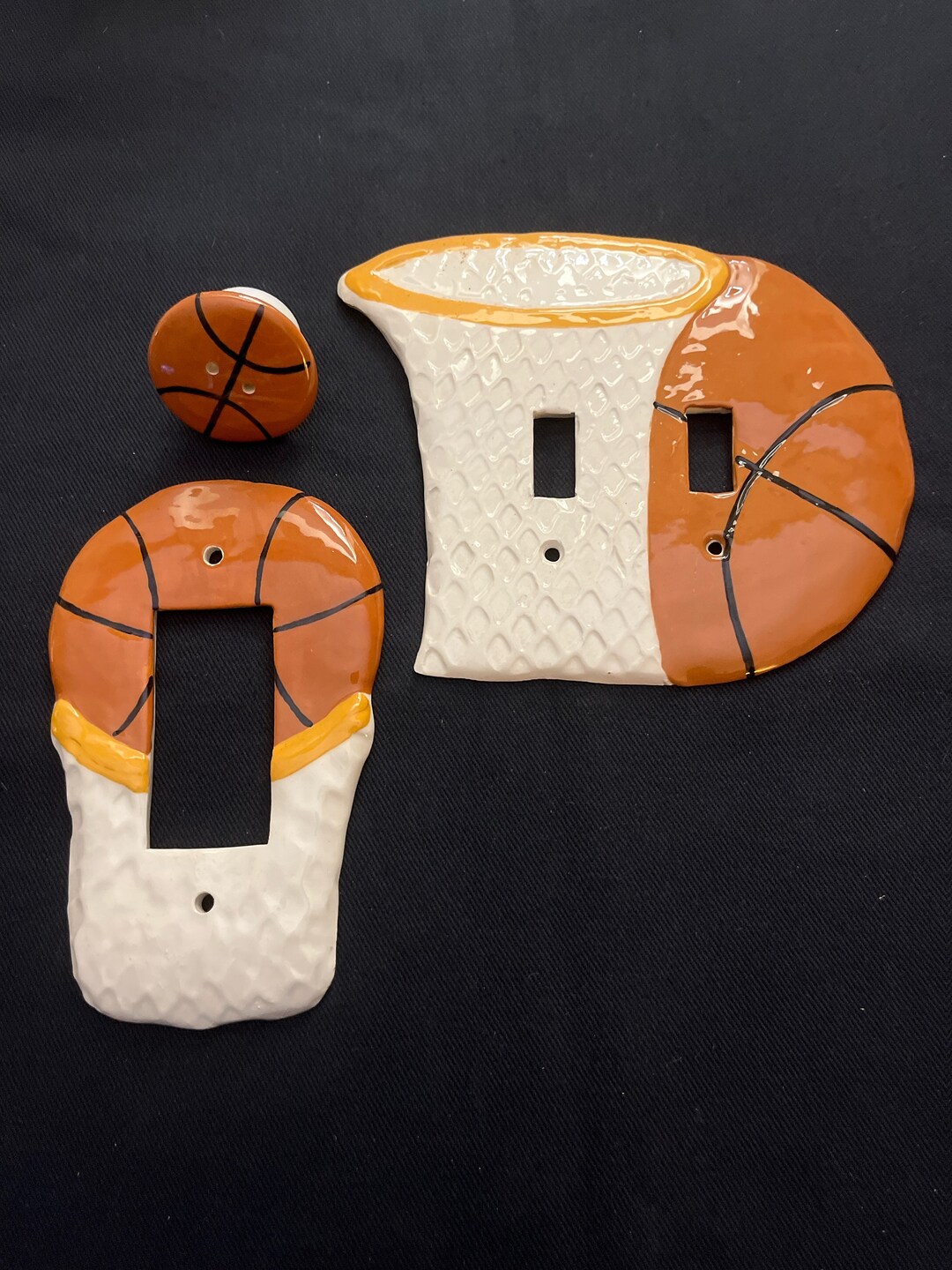 Basketball Handmade Basketball Ceramic Light Switch Cover: Sports Decor ...