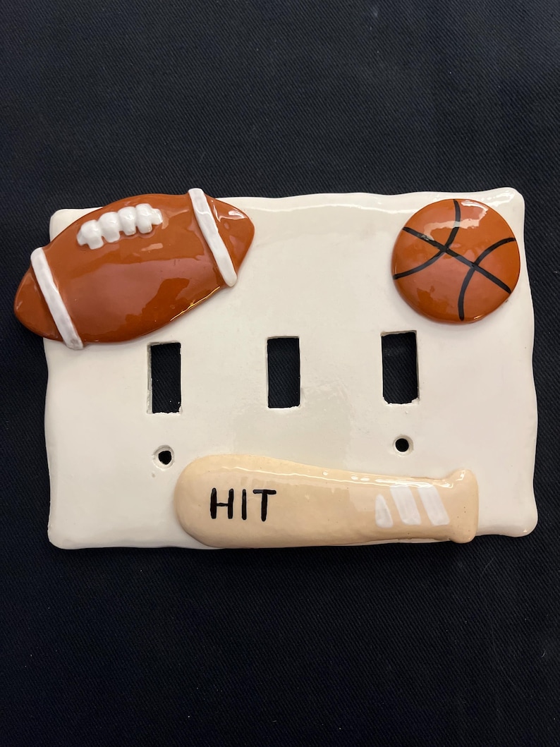 3D Sports Light Switch Cover Switchplate 3D Plug Outlet GFCI Decora ...