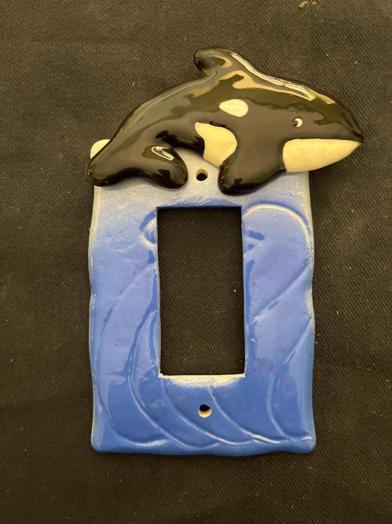 Whale Shark Handmade Ceramic Whale/shark Light Switch Cover - Ocean ...