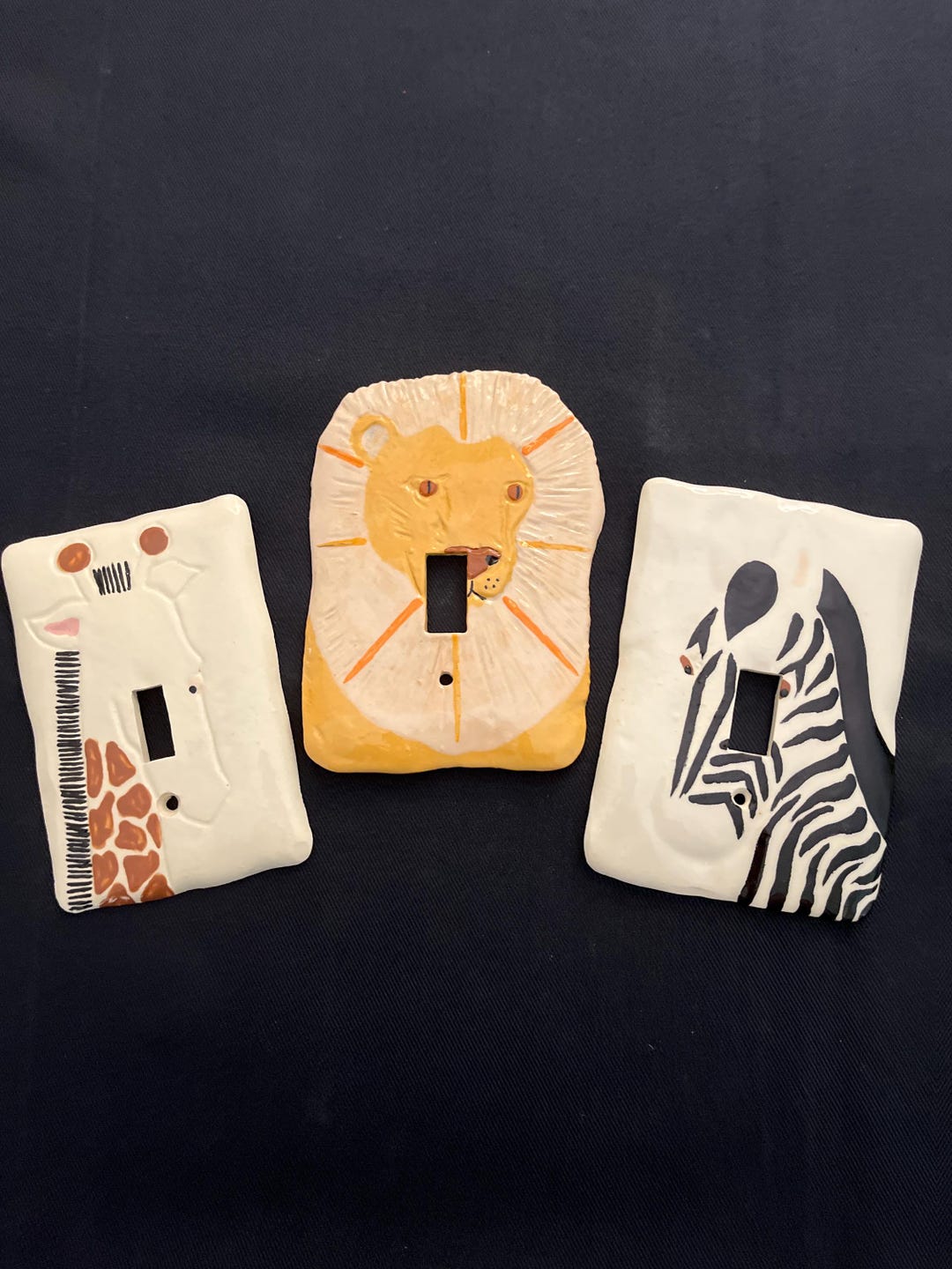 Jungle Animal Face Giraffe Lion Zebra Light Switch Plate Cover ...