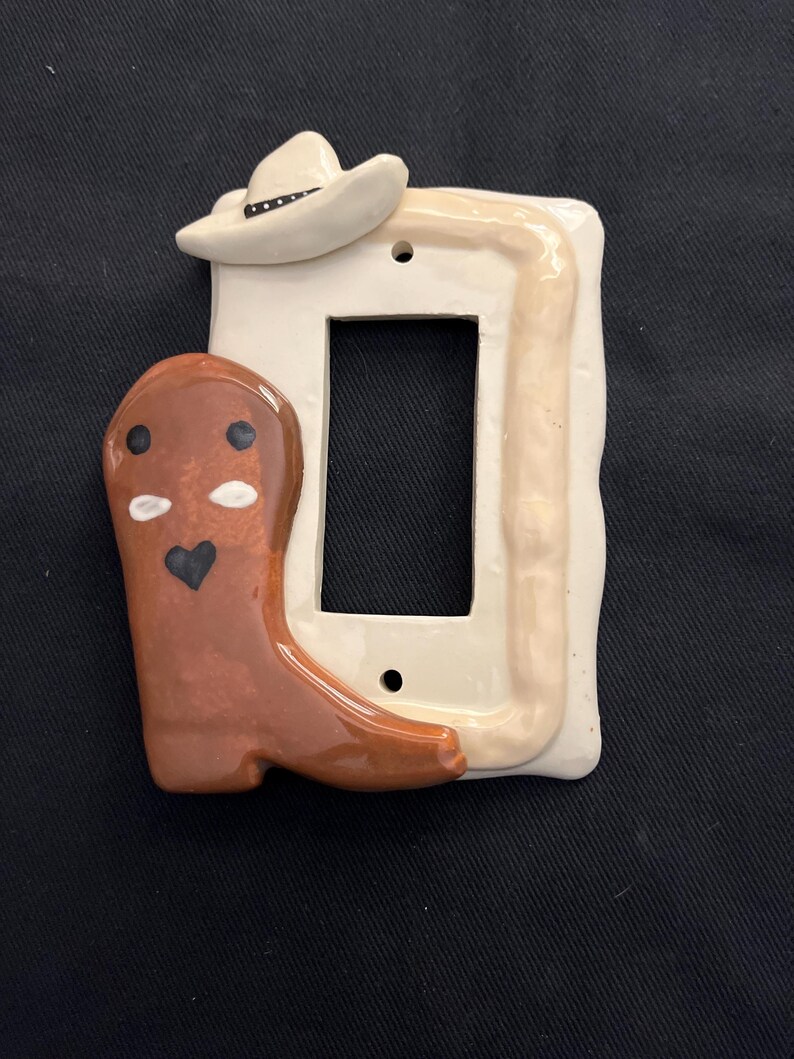 Cowboy Boot Handmade Cowboy Boot Light Switch Cover: 3D Ceramic ...