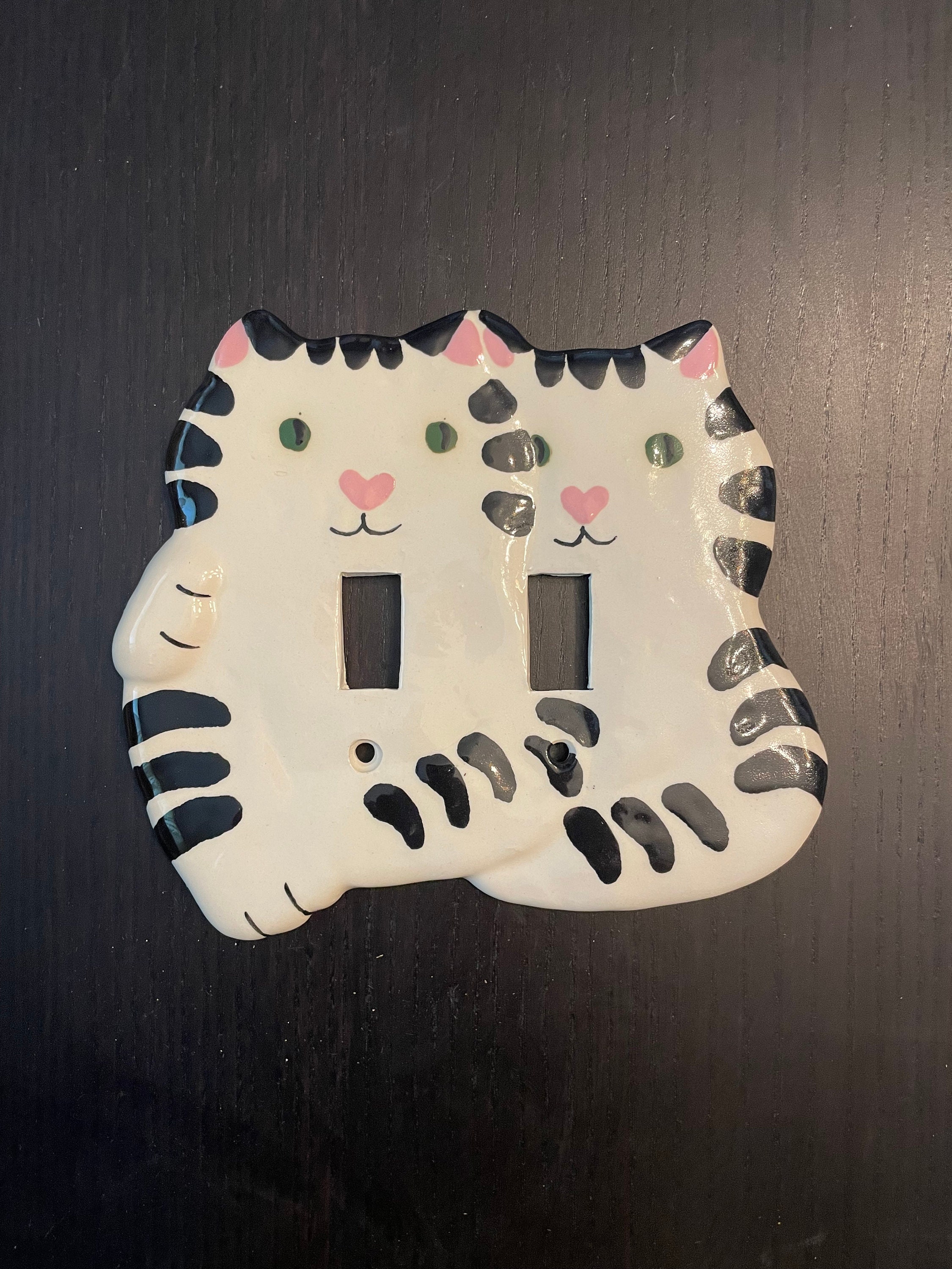 Cat Light Switch Cover Switch Plate Kitty Switchplate 3D Outlet Plug ...