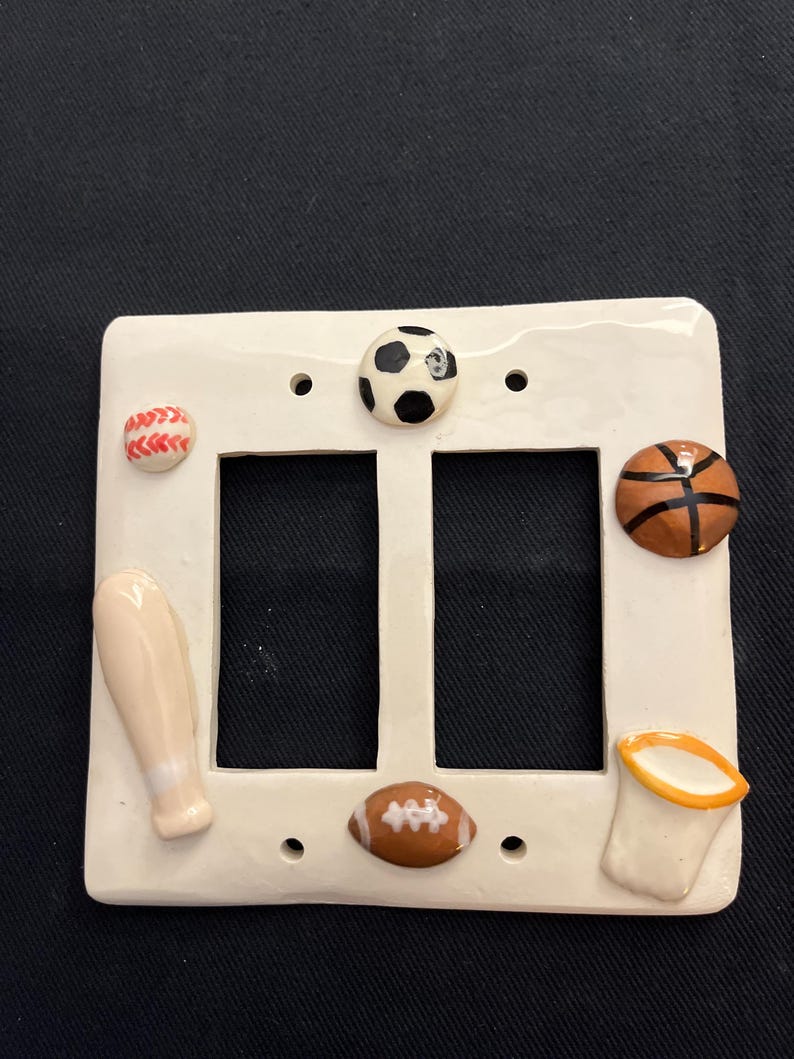 3D Sports Light Switch Cover Switchplate 3D Plug Outlet GFCI Decora ...