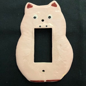 Pig Hand Painted Ceramic Pig Light Switch Cover: Farmhouse Decor - Etsy
