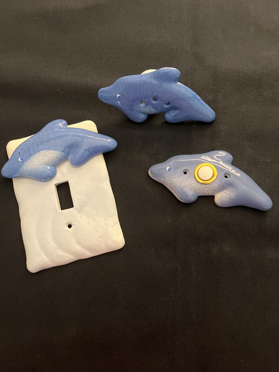 Dolphin Handmade Ceramic Dolphin Light Switch Cover - Seashore Decor - Etsy