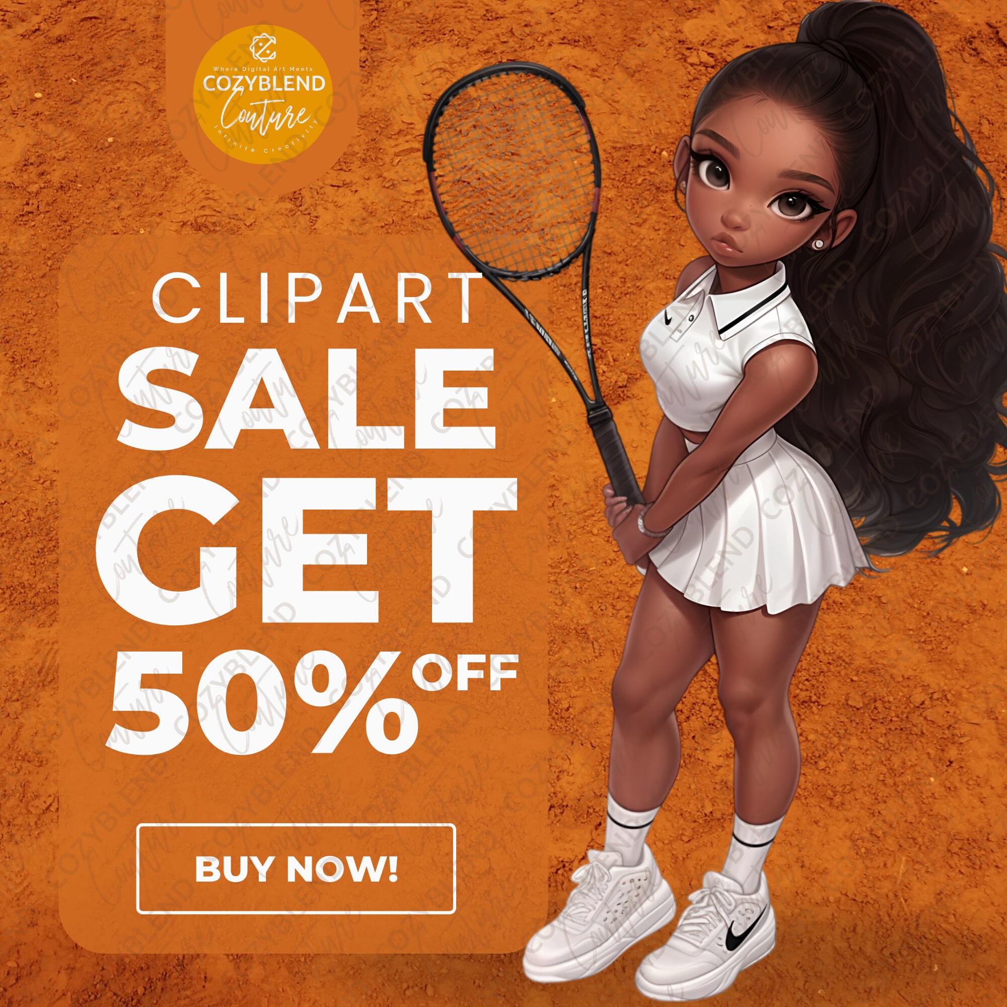 Tennis Glam Clipart: Fashionable Women PNG (digital Download) - Etsy