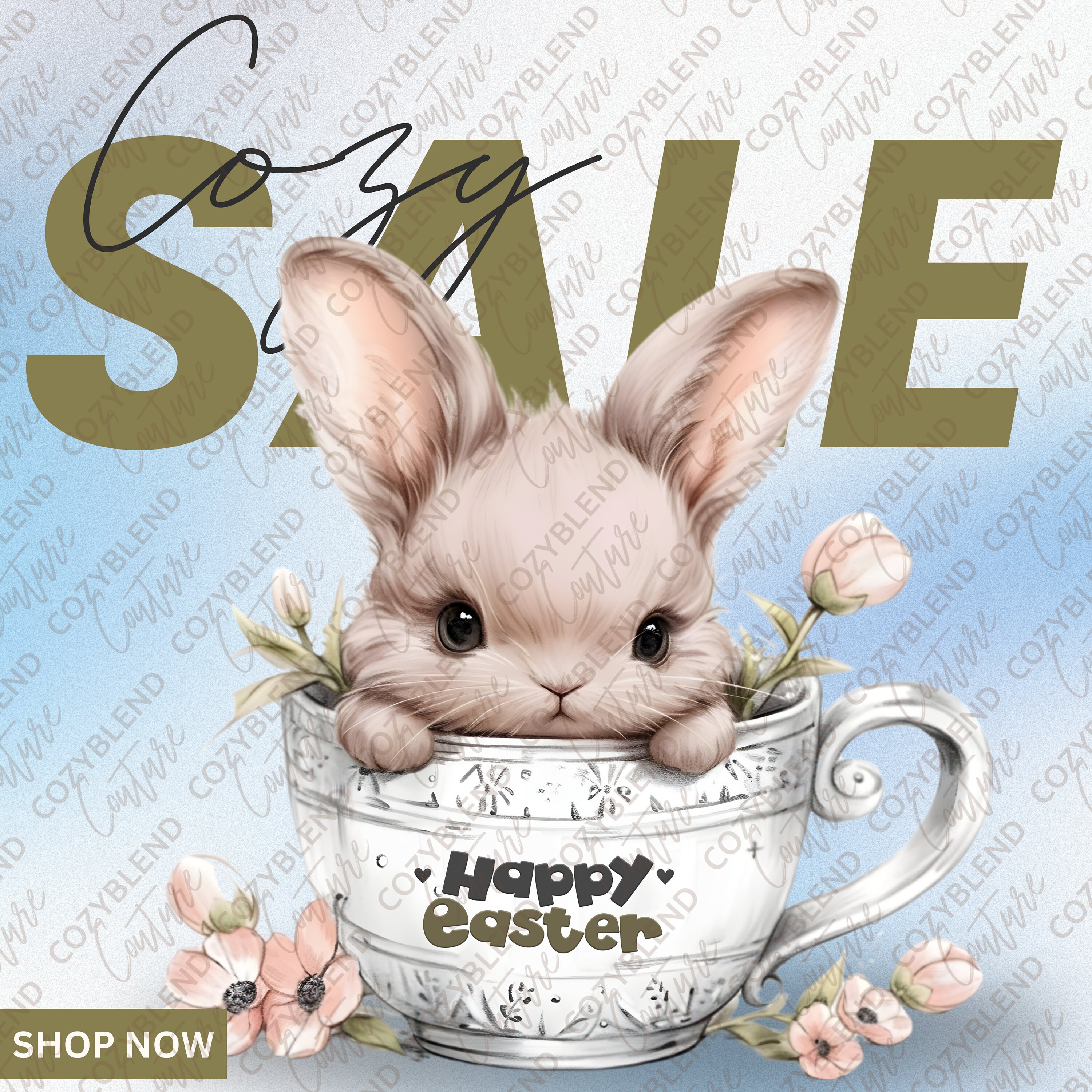 Easter Bunny Cutie Clipart Clipart Bundle, Easter Clipart, Easter ...