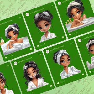 Self-care Clipart: Spa Day Wellness Illustrations (PNG) - Etsy