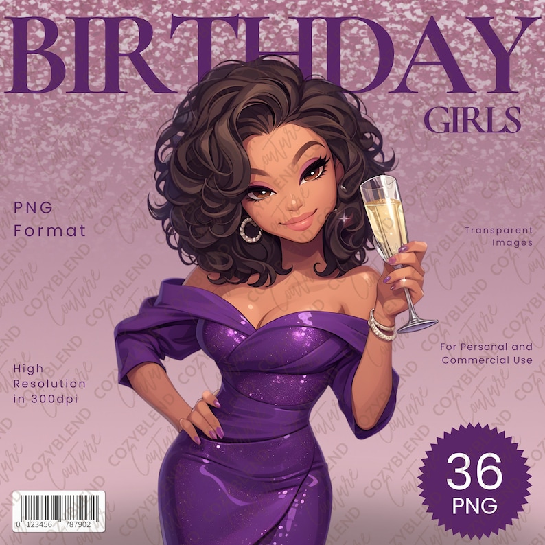 Birthday Girls Clipart - Celebratory Illustrations for Fun and Festive ...