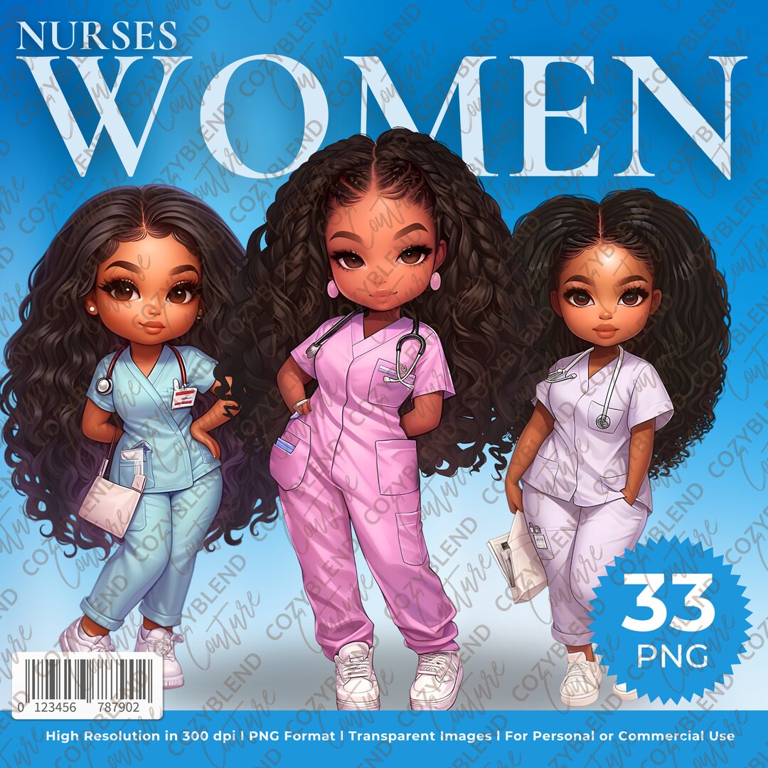 Nurses Women Clipart, PNG, Female Nurses, Healthcare Workers, Medical ...