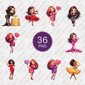 Birthday Girls Clipart - Celebratory Illustrations for Fun and Festive ...