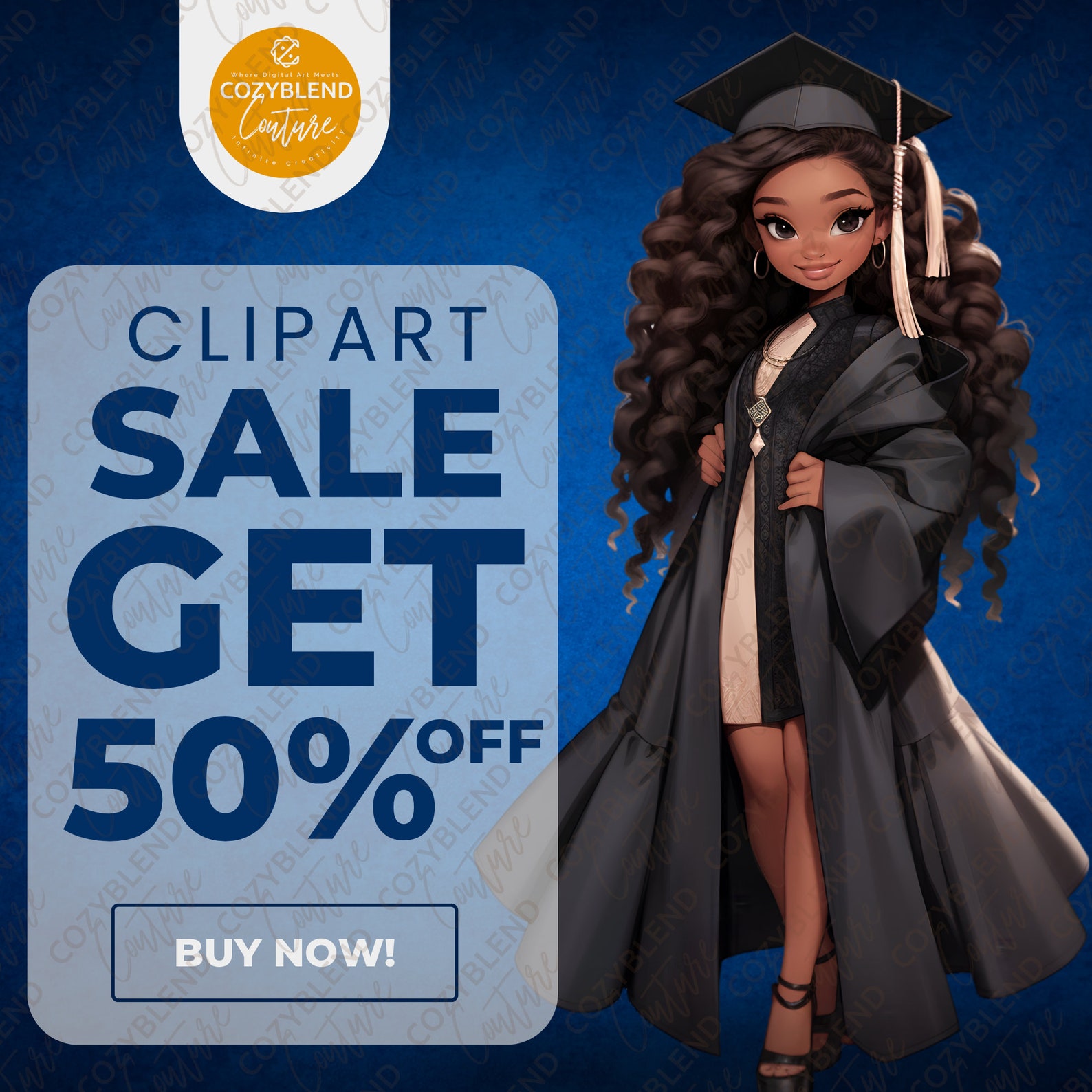 Graduation Queens Clipart Celebrate Success With Stylish Graduates ...
