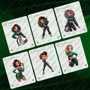 Eagles Fan Girls Clipart, Philly Cheer, Chibi Sports Fans, Eagles ...