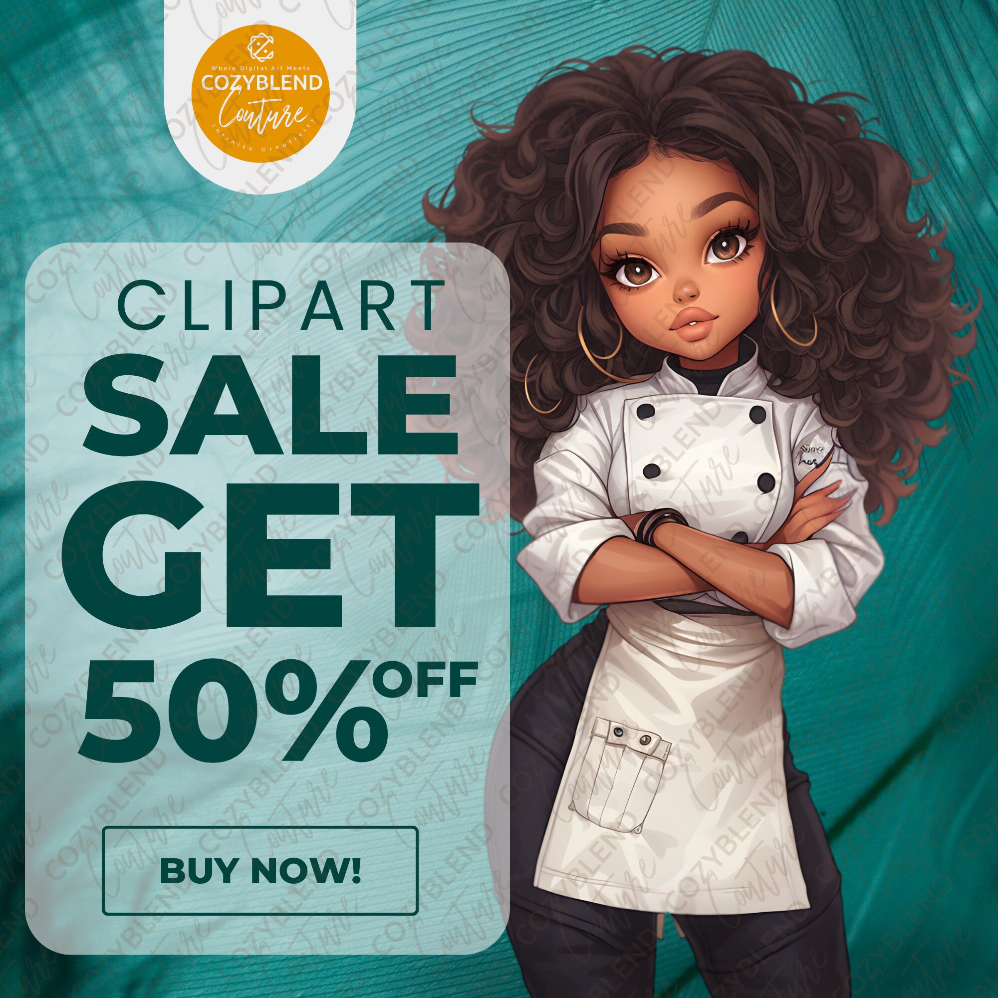 Kitchen Diva Clipart: Savory Chef Lady PNG (digital Download) - Etsy