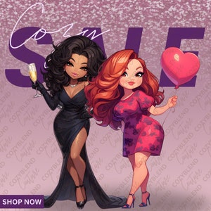 Birthday Girls Clipart - Celebratory Illustrations for Fun and Festive ...