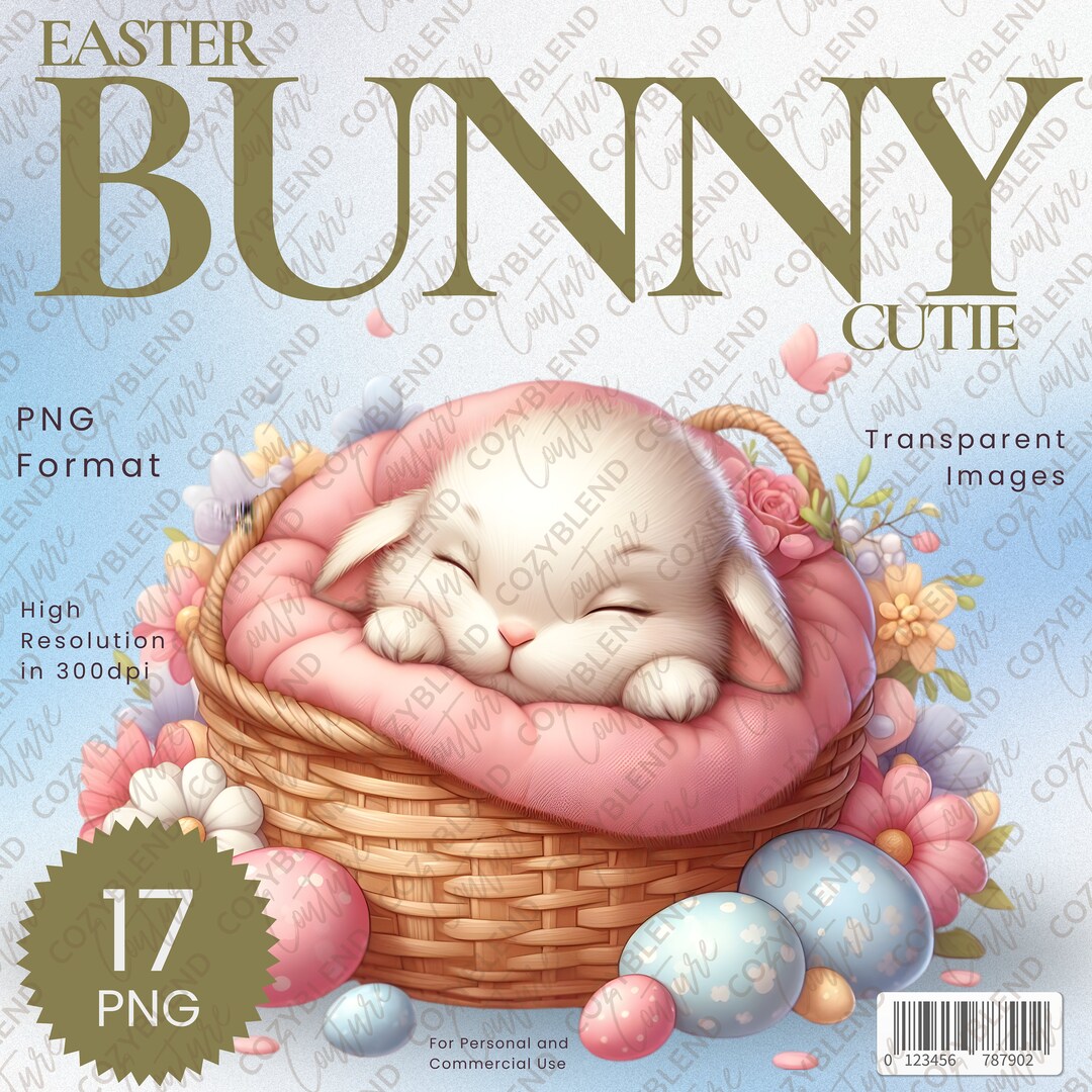 Easter Bunny Cutie Clipart Clipart Bundle, Easter Clipart, Easter ...