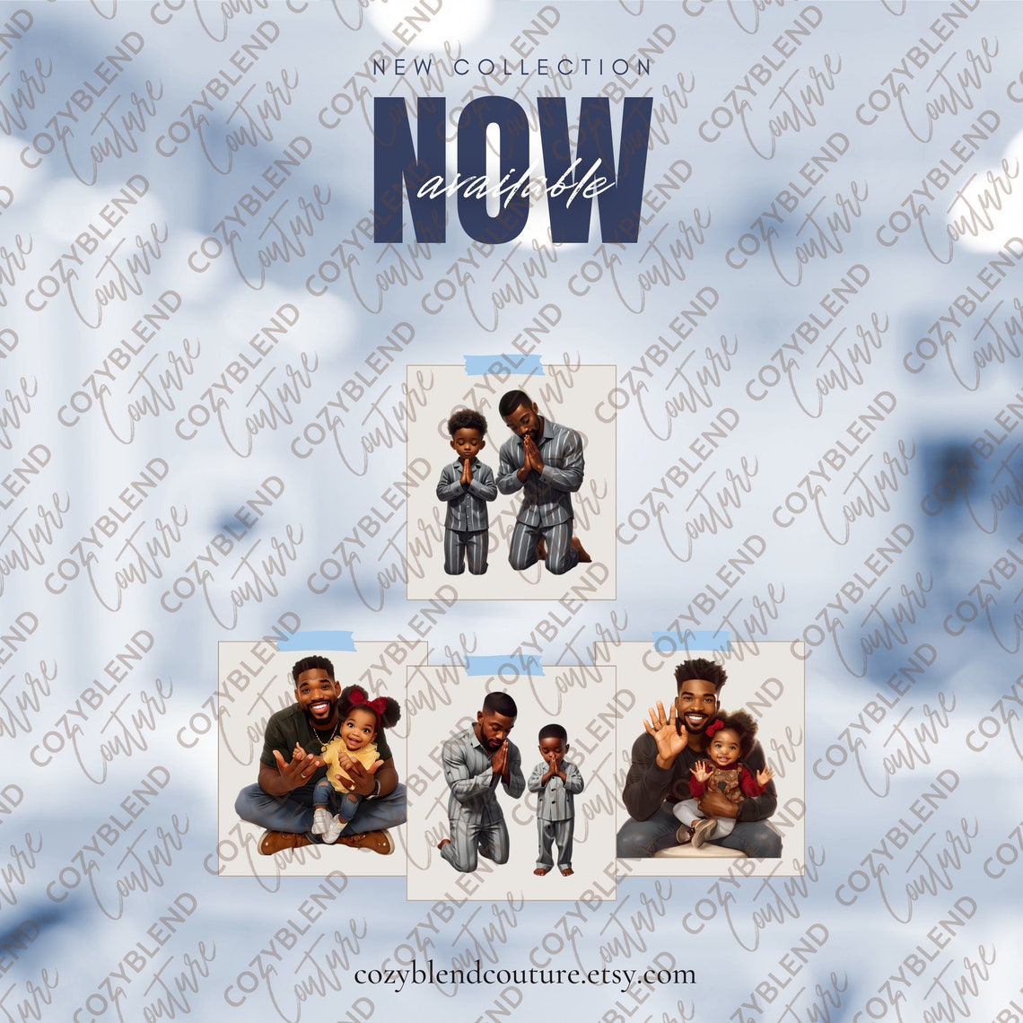 Father's Day Clipart, Dad and Kids Illustrations, High-quality PNG ...