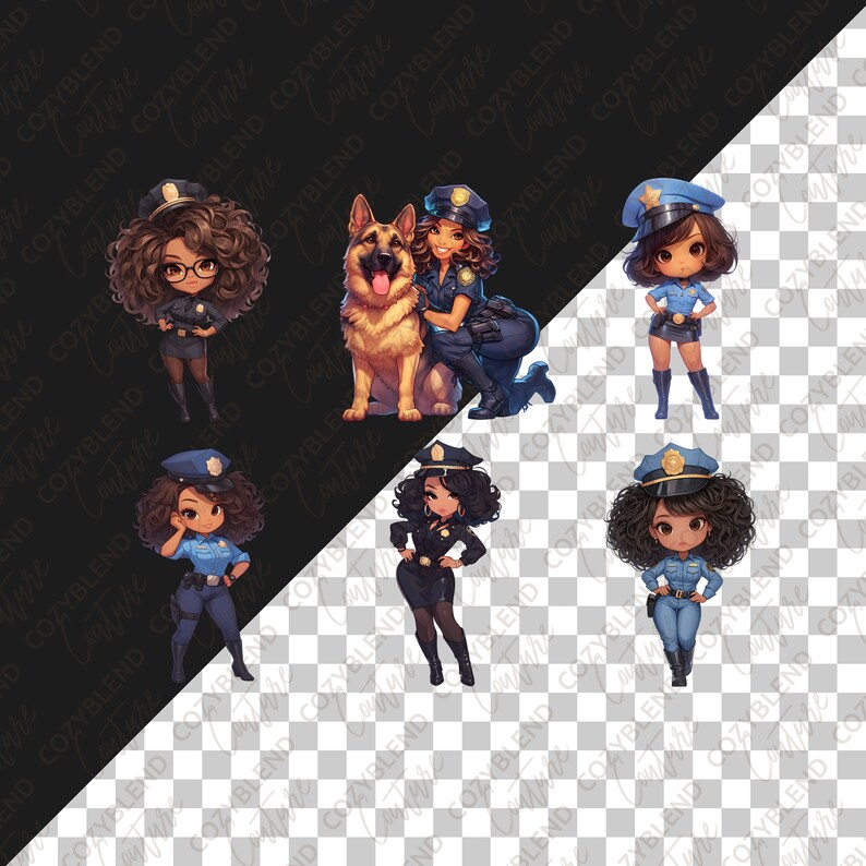 Courageous Policewoman Clipart - Strong Female Officer Illustration for ...