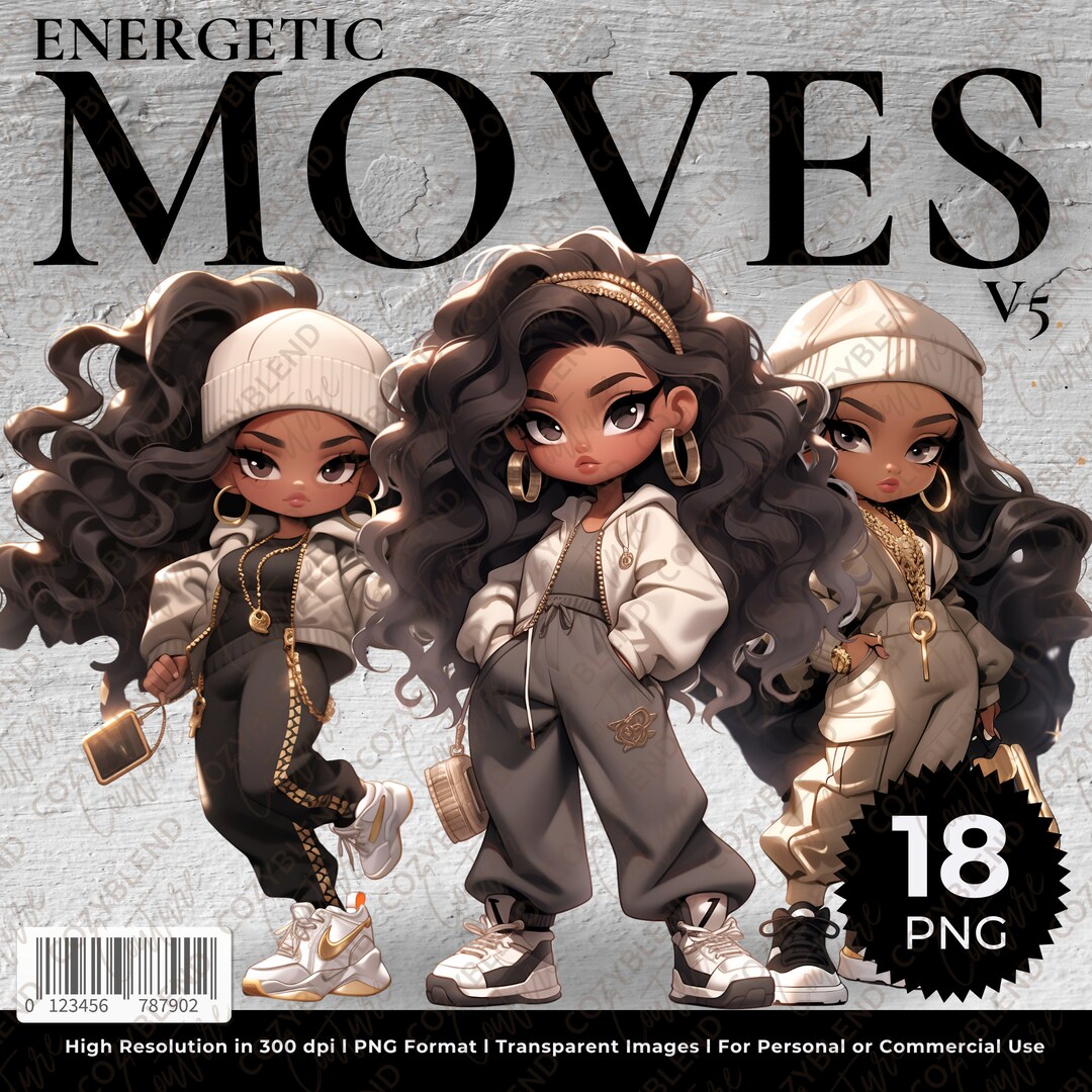 Energetic Moves V5, Playful Dance Chibi Clipart Collection, Chibis ...