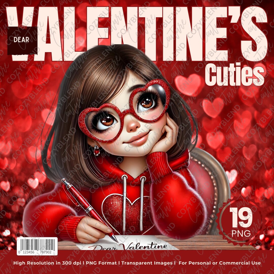 Dear Valentine’s Cuties Clipart, Adorable Love-themed Illustrations for ...