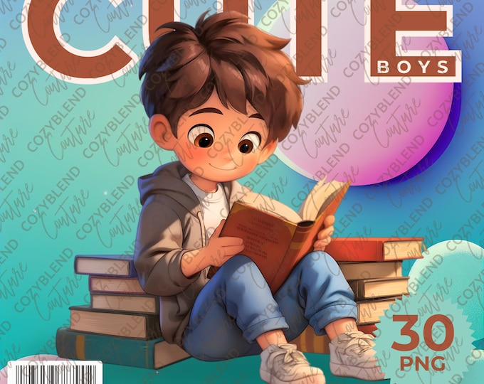 Watercolor Boys Clipart Bundle, Cute Boys Clipart, Little Boy ...