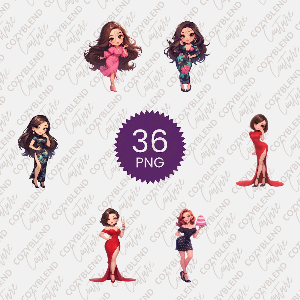 Birthday Girls Clipart Celebratory Illustrations for Fun and Festive ...