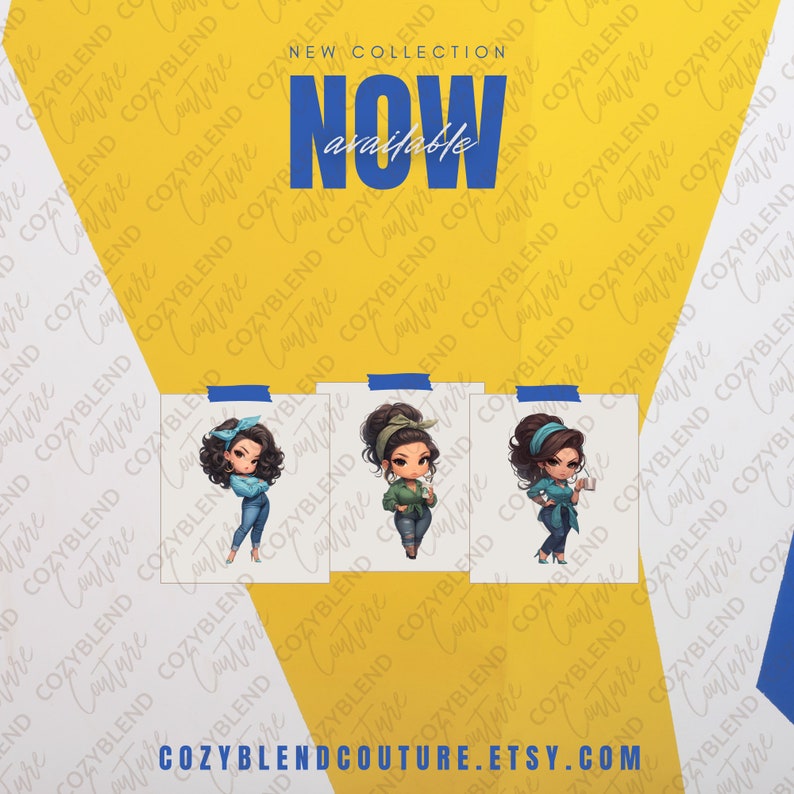 Latina Style Clipart Vibrant Illustrations of Latina Women for Creative ...