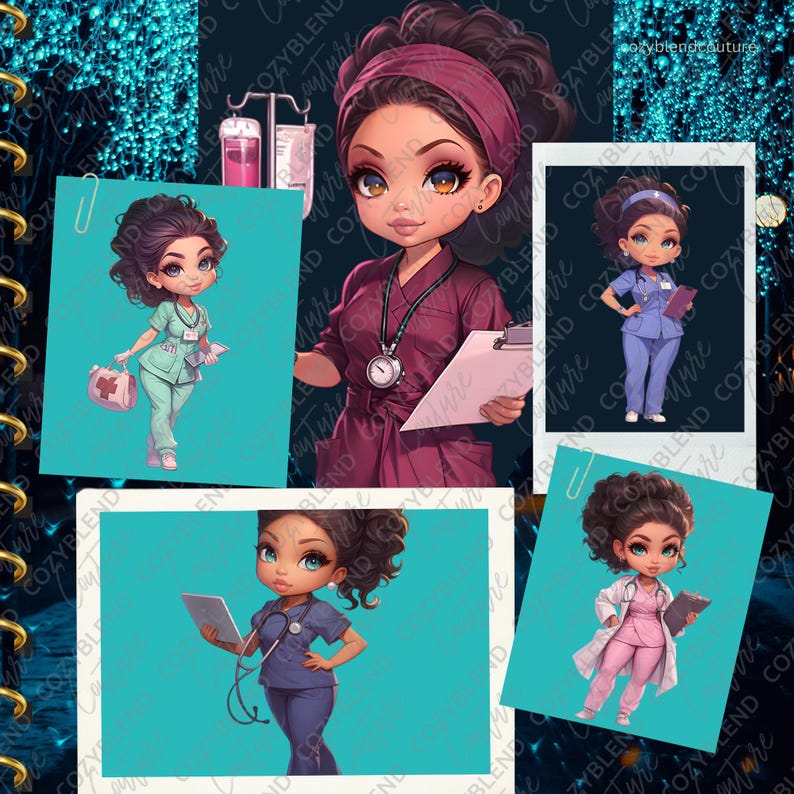 Nurse Life Clipart Bundle: Medical PNG Graphics (commercial Use ...