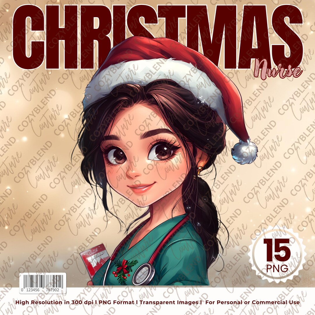 Christmas Nurse Clipart, Festive Healthcare Hero PNG Designs for ...