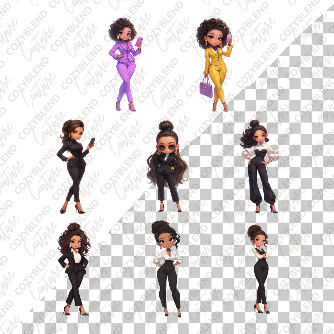 Boss Lady Illustration Empowered Woman Artwork for Motivational ...