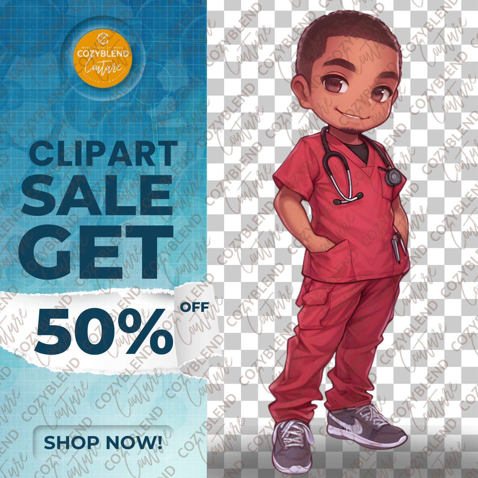 Male Nurses Clipart, PNG, Male Healthcare Workers, Diverse Nurses ...