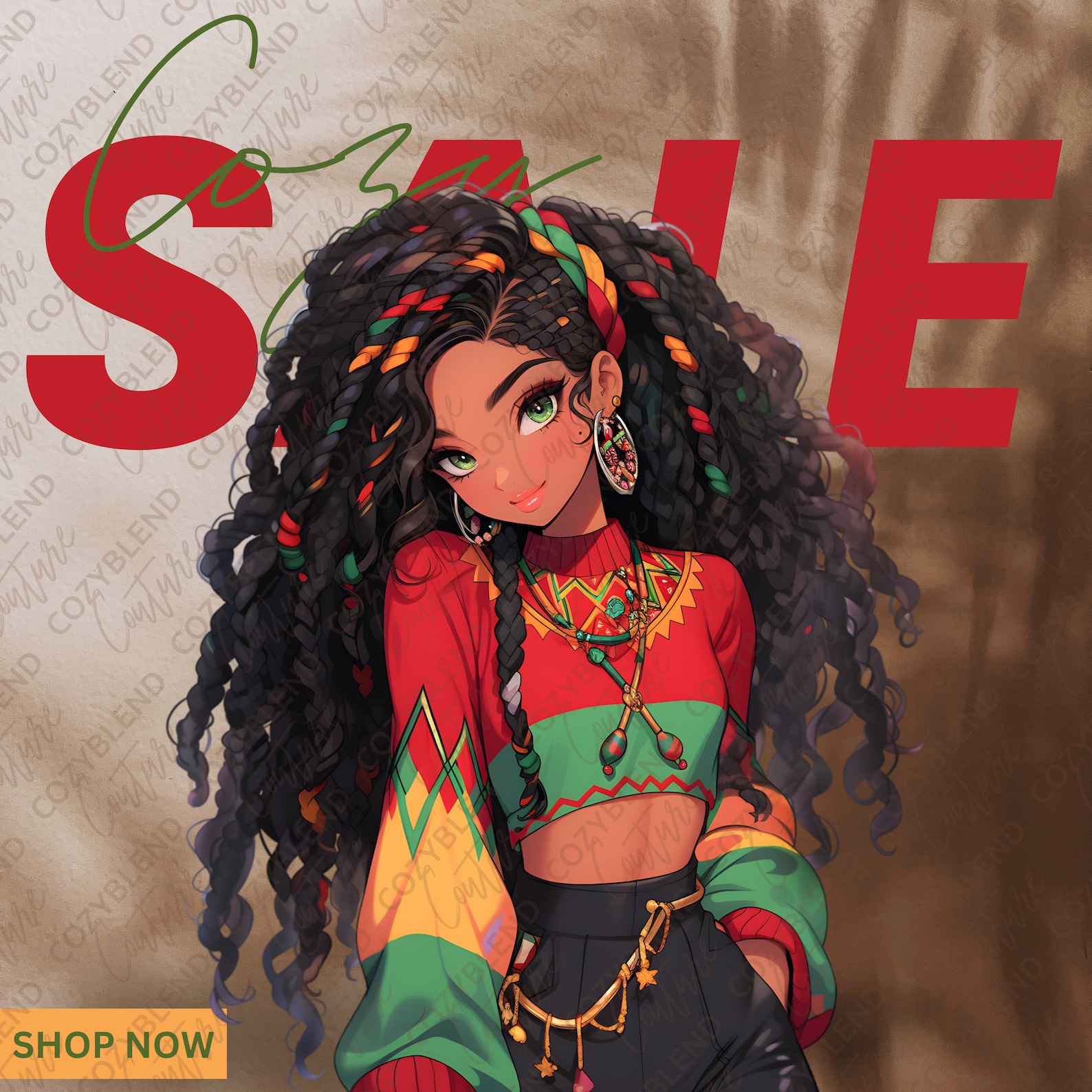 Jamaican Queens Clipart - Radiant Island Girls Illustrations for Crafts ...