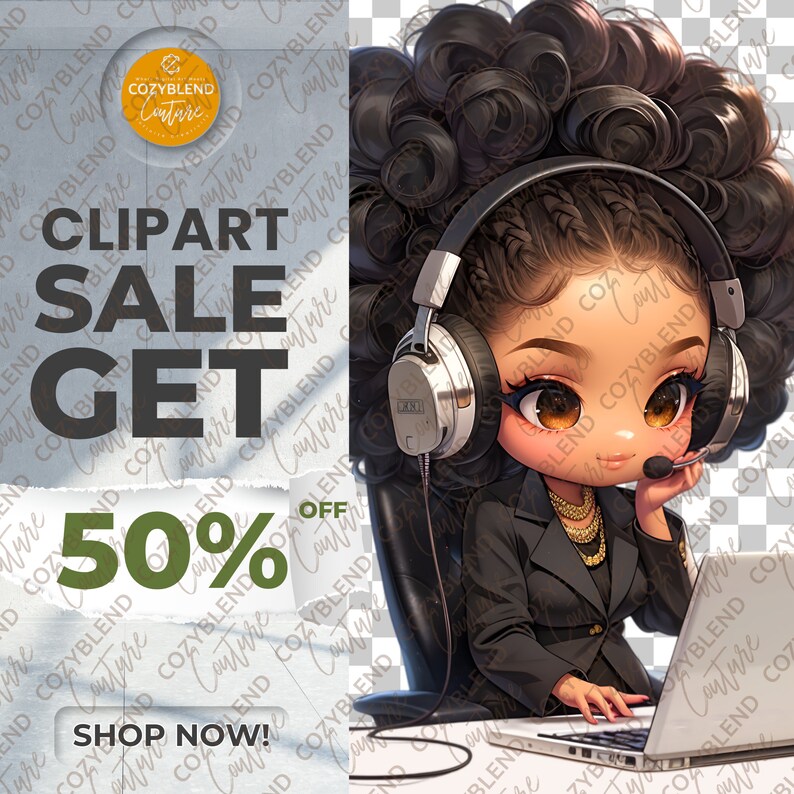 Call Center Agent Clipart: Professional PNG Illustrations (digital ...