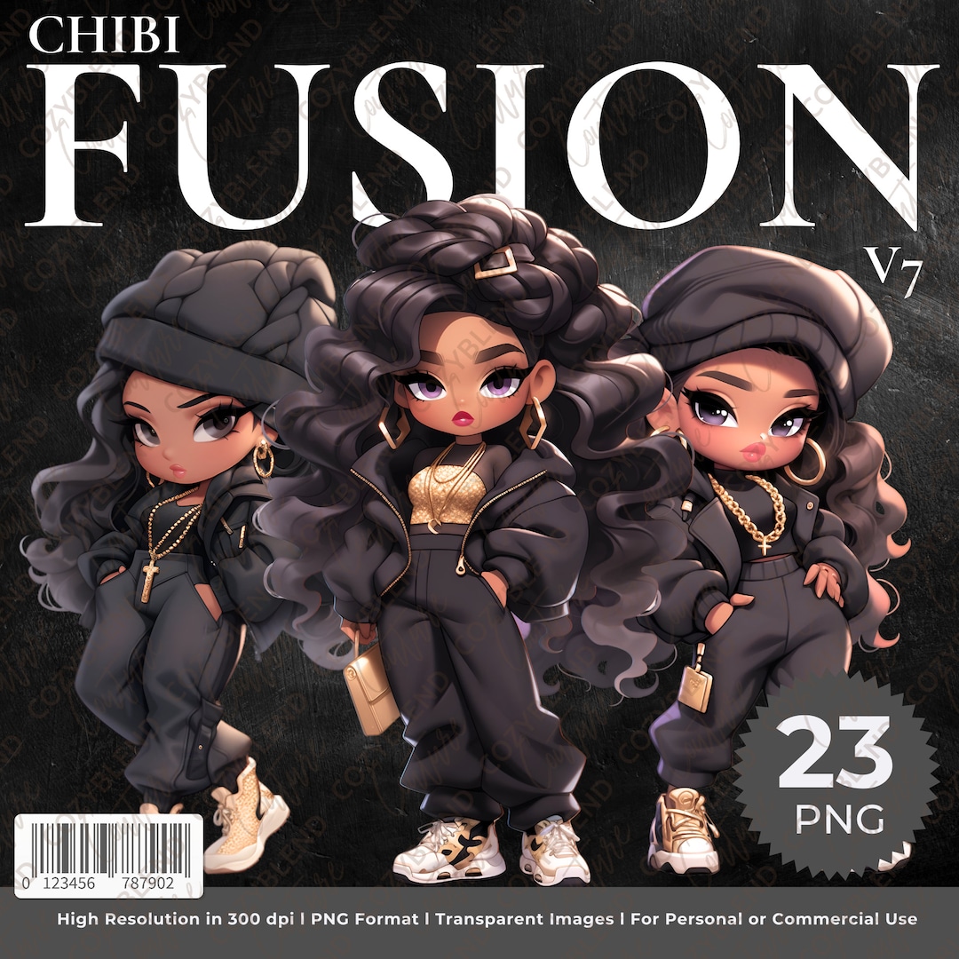 Chibi Fusion V7, Diverse Mix Chibi Clipart Collection, Chibis, Urban ...
