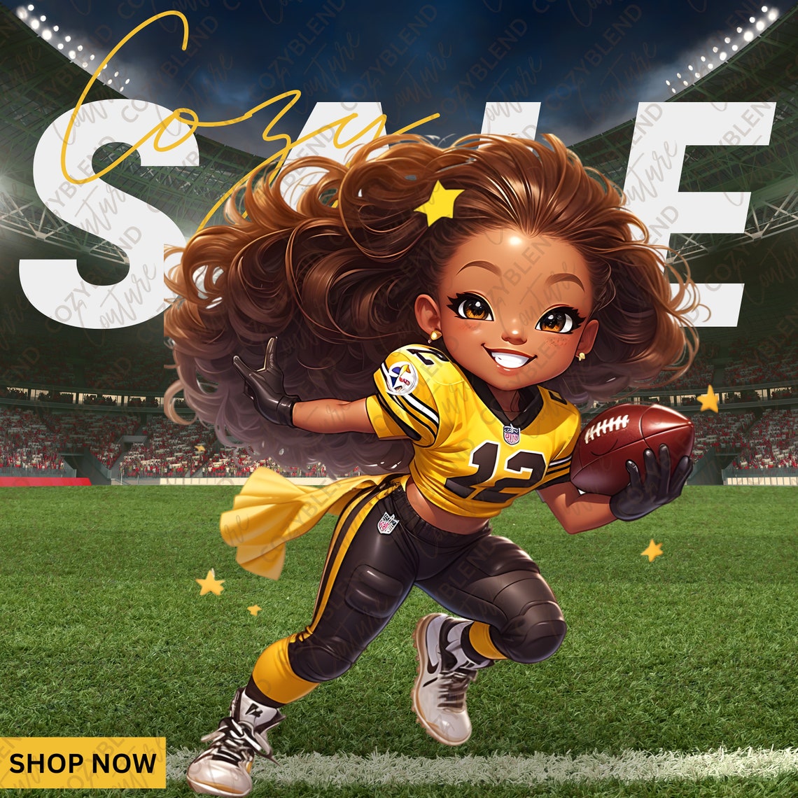 Touchdown Beauties: Football Girls Clipart, Adorable Athletes for ...