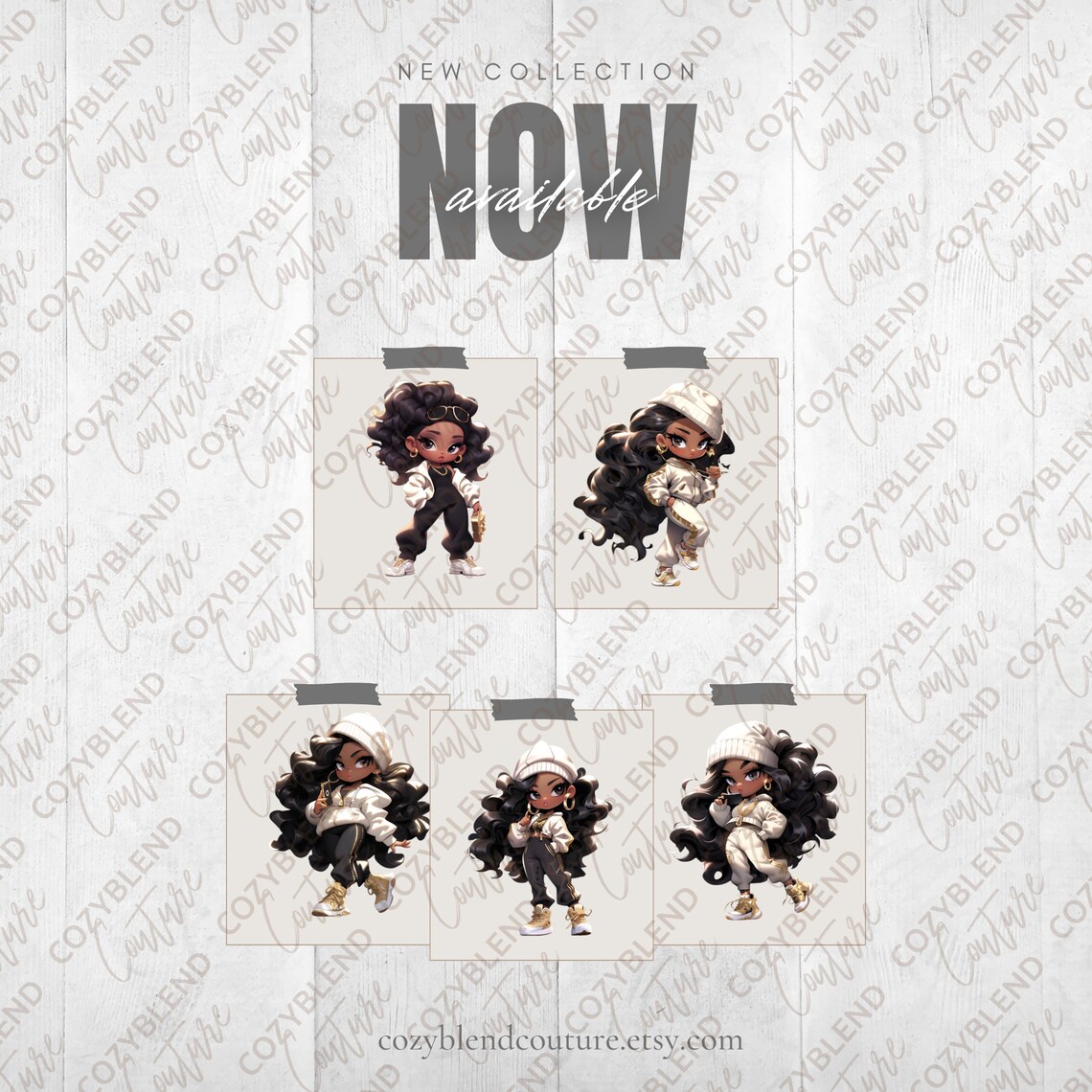 Hip-hop Chibi Clipart: Urban Style PNG Illustrations (digital Product ...