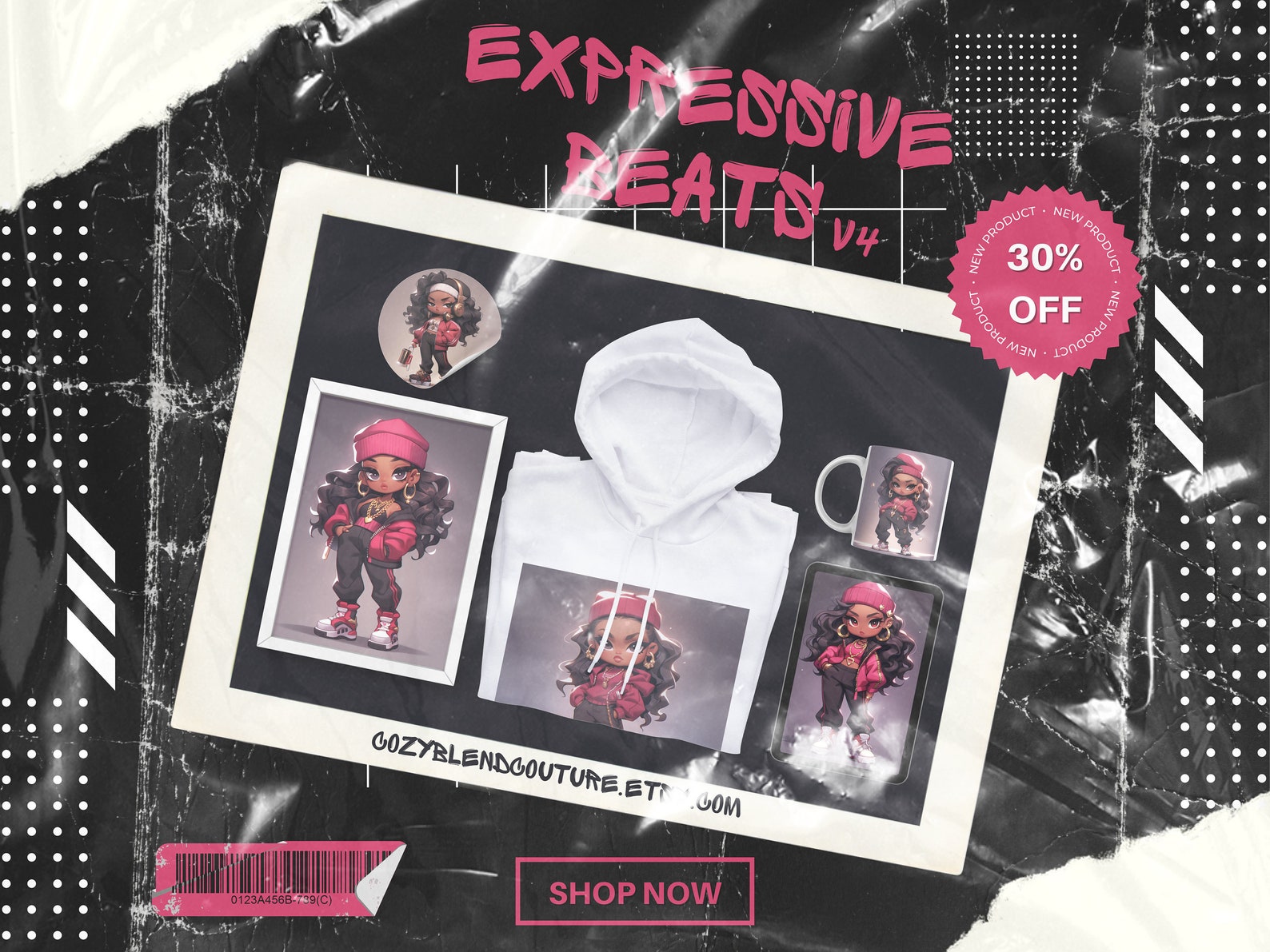 Expressive Beats V4, Energetic Hip-hop Chibi Illustrations, Chibis ...