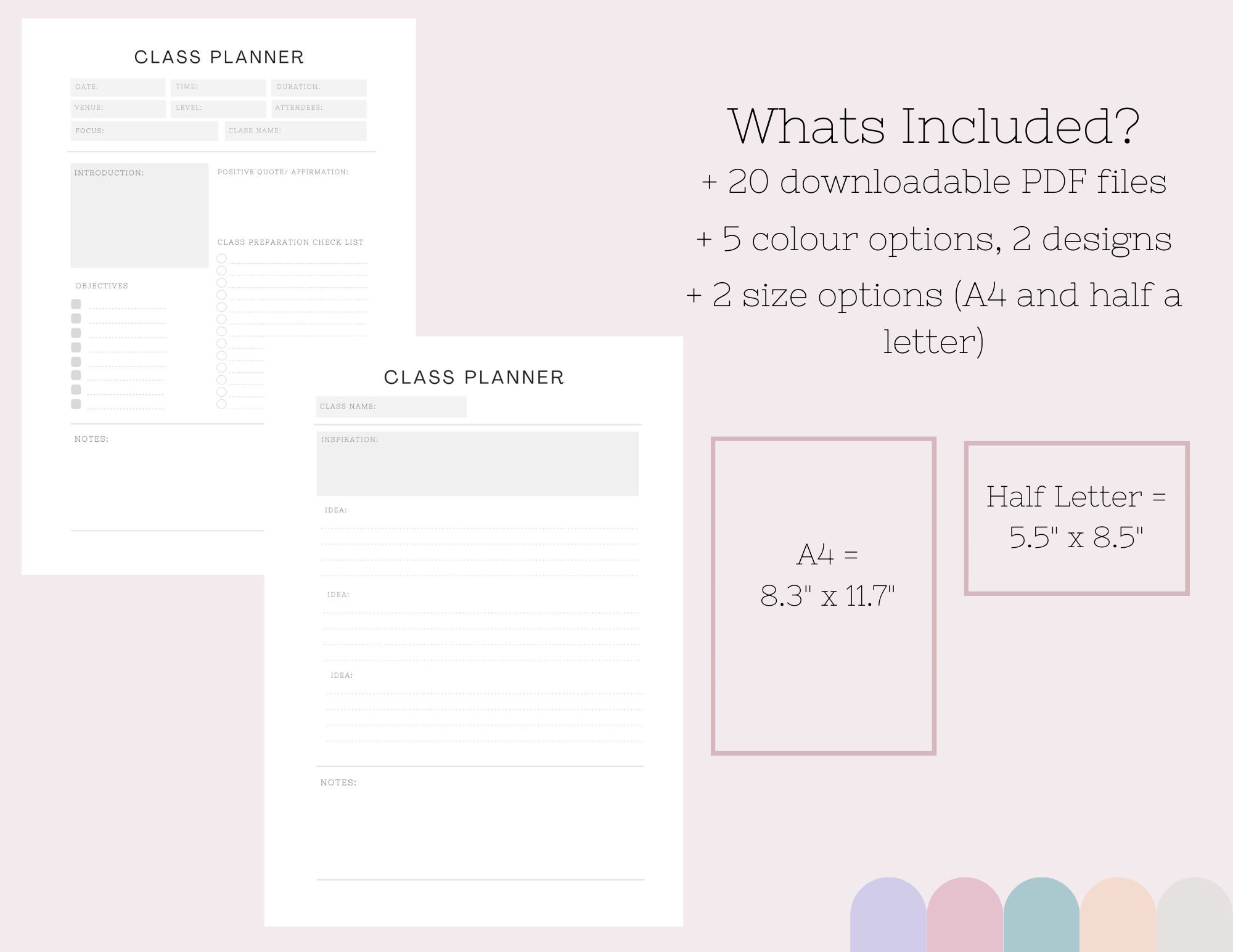 Class Plan Printable Yoga Instructor Classes Print Home - Etsy UK