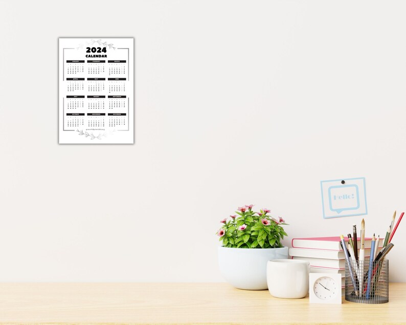 2024 Wall Calendar 2024 Calendar Printable Quotes About Life Monthly ...