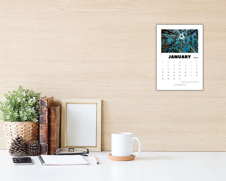 2024 Wall Calendar 2024 Calendar Printable Quotes About Life Monthly ...