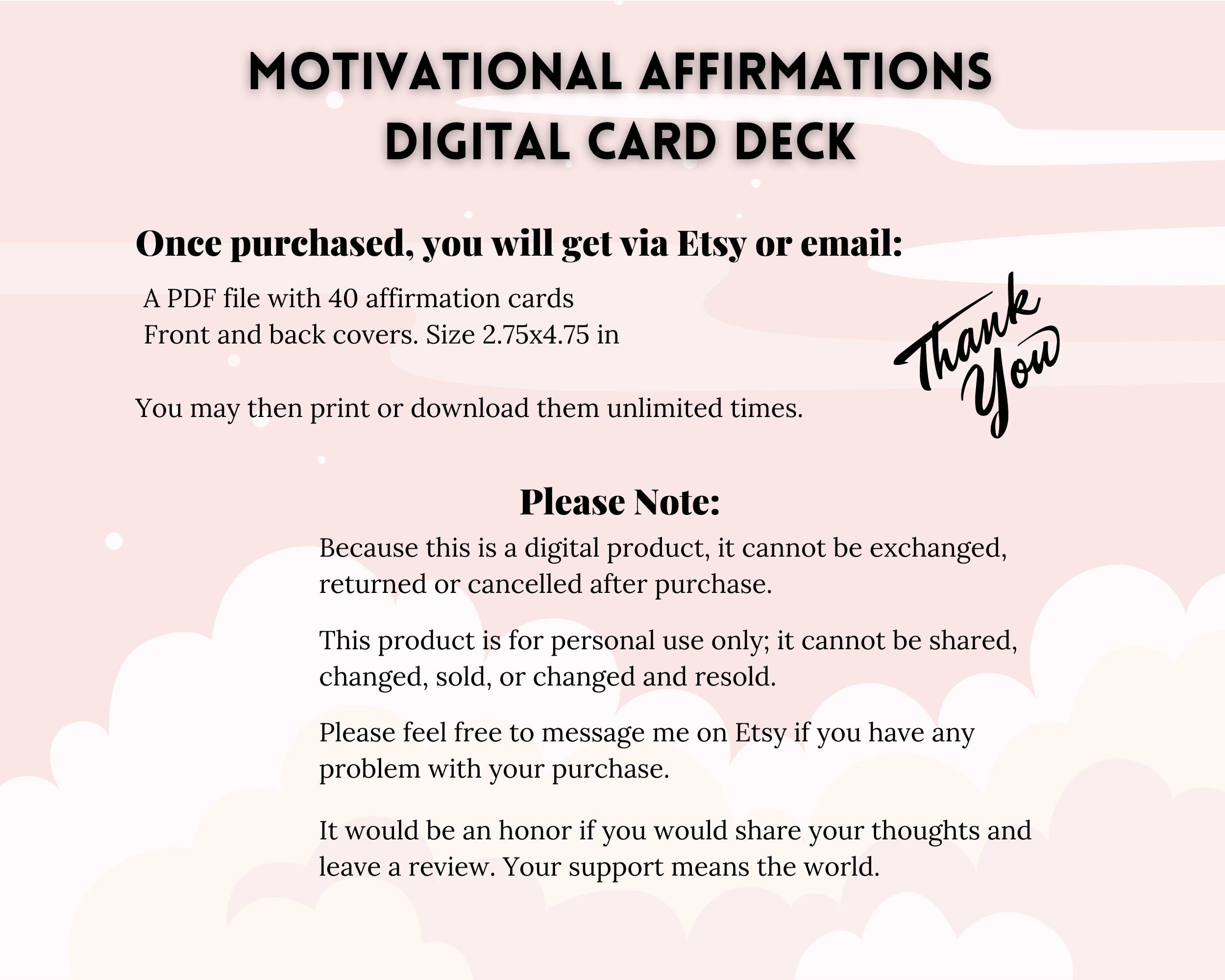 Affirmations Cards, Quotes About Life, Positive Printable Daily ...