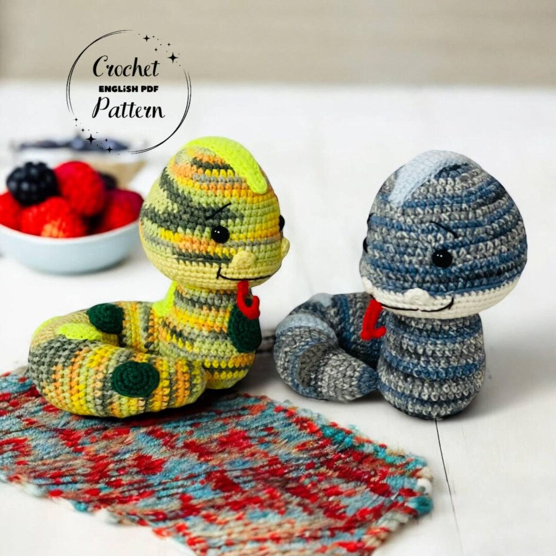 Snake Crochet Pattern PDF. DIY Animals Pattern. Christmas Snake Pattern ...
