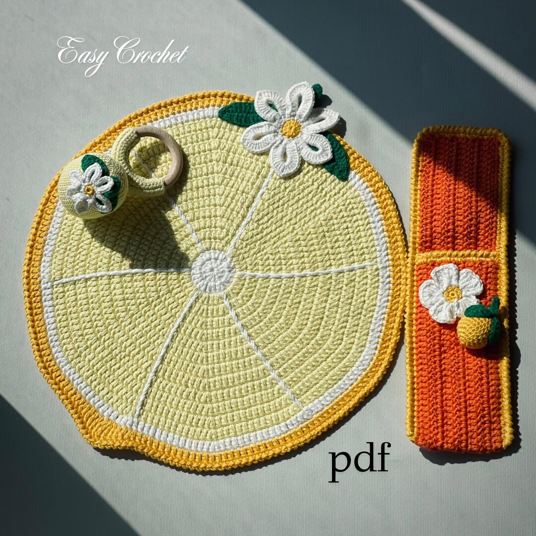 Placemats Crochet Pattern PDF. DIY Lemon Placemats. Cotton Placemat Pattern. Table Mat Crochet ...